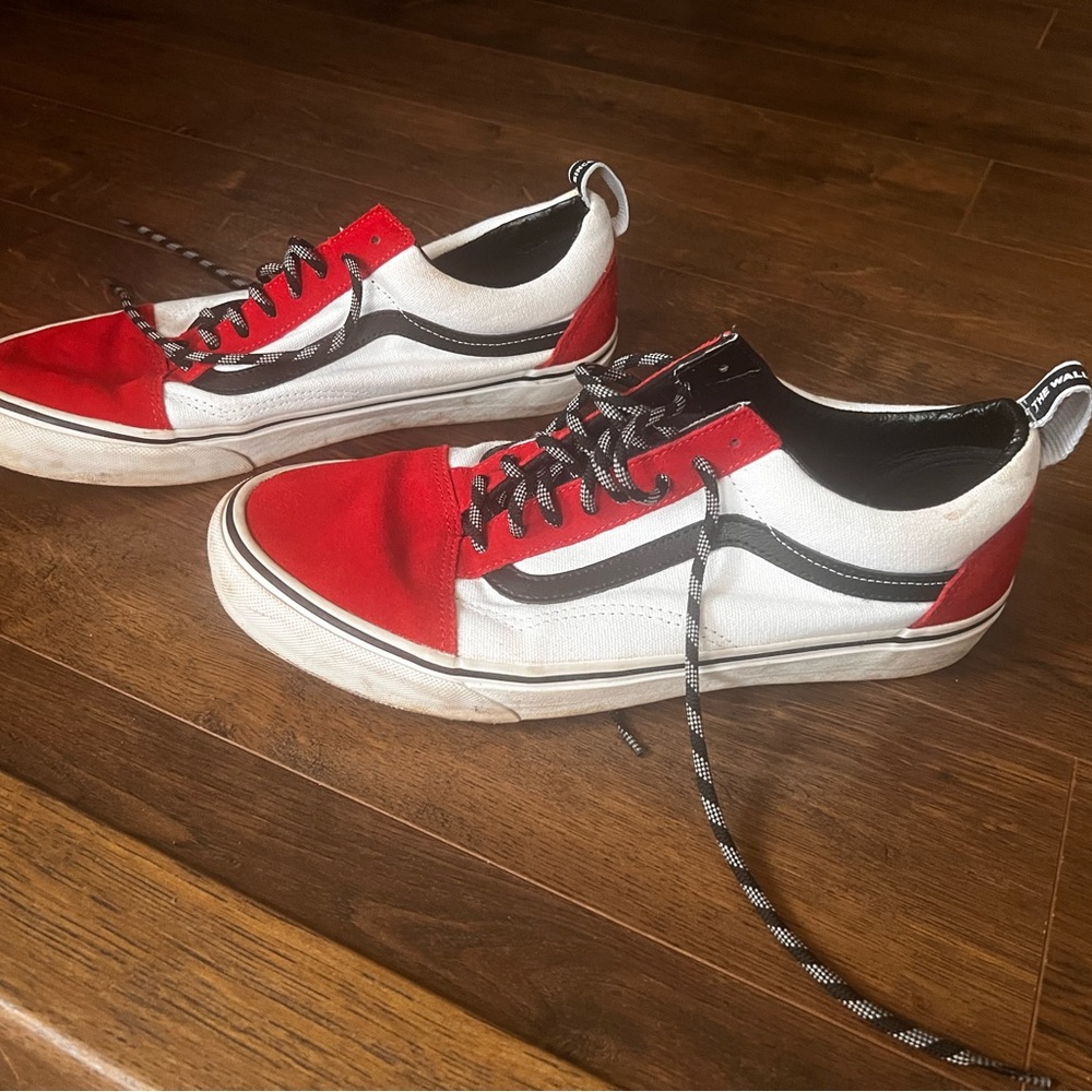 Vans Red, White, And Blue Old-School Canvas Lo-Top Sn… - Gem